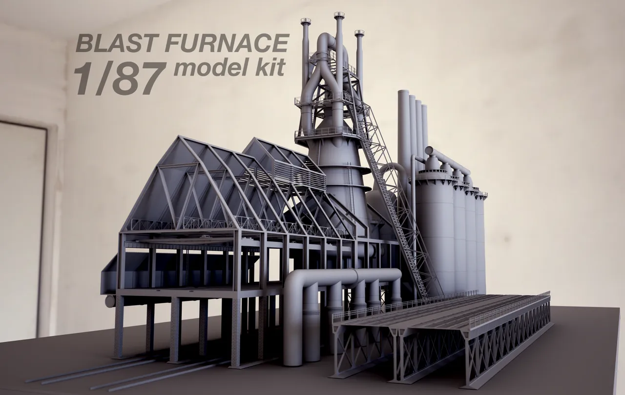 1/87 Blast Furnace Model Kit by CASE WESTERN | Download free STL model ...