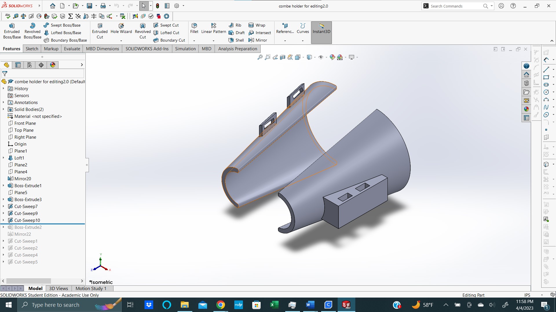 Comb Holder by ISHY | Download free STL model | Printables.com