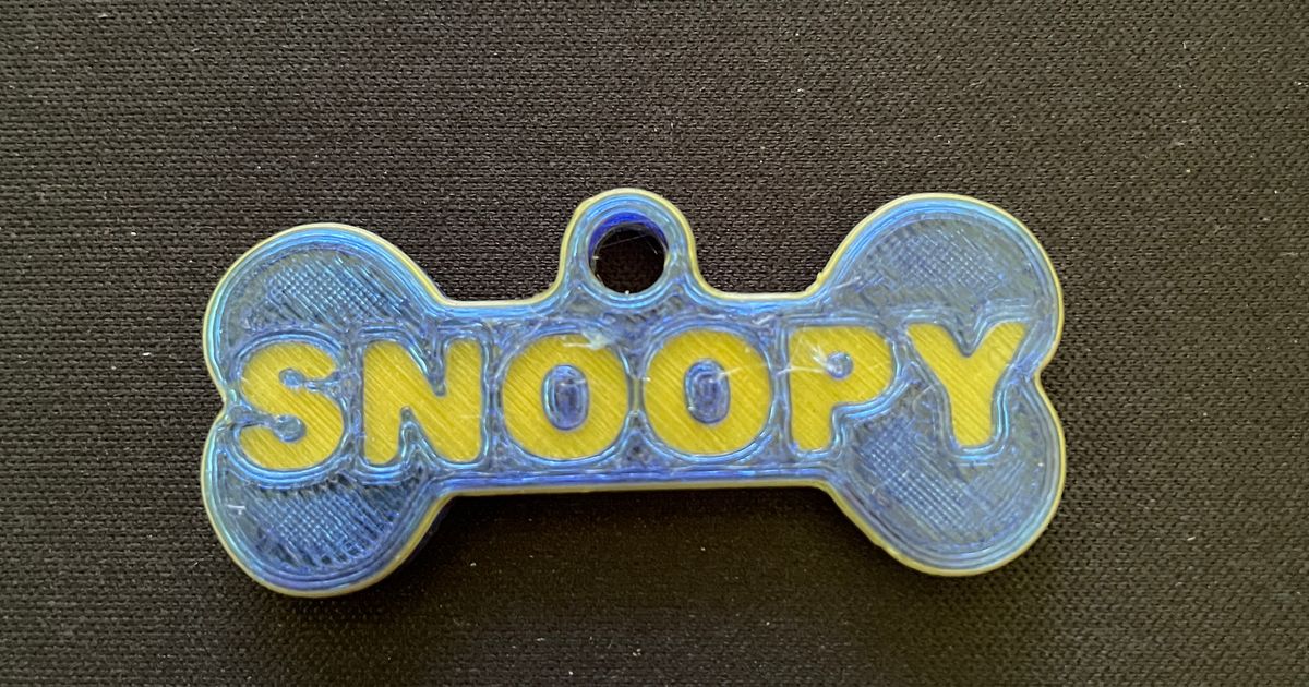 Bone Pet Tag by 4:3D | Download free STL model | Printables.com