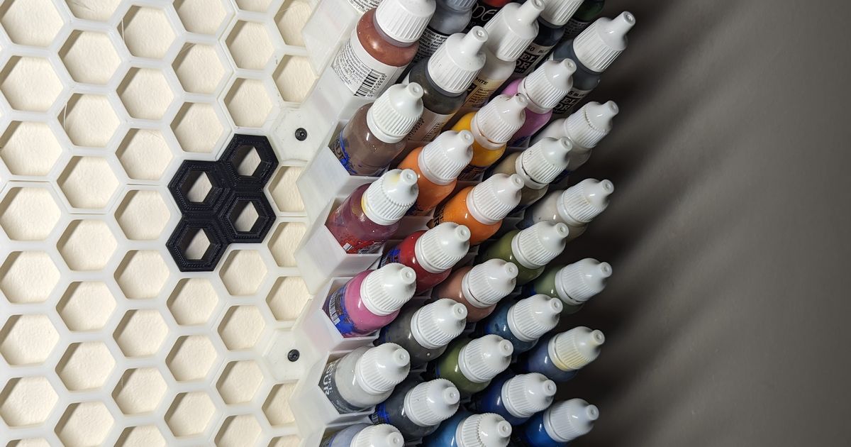 Paint Storage (Honeycomb Storage Wall) by BarryHR | Download free STL model | Printables.com