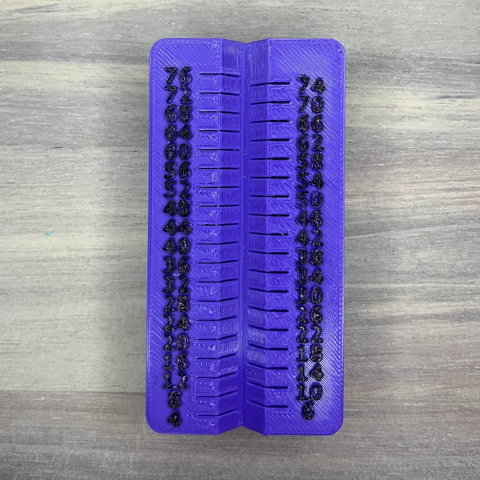 2x1 Gridfinity Metric Screw Sizer/Sorter by Landon Campbell | Download ...