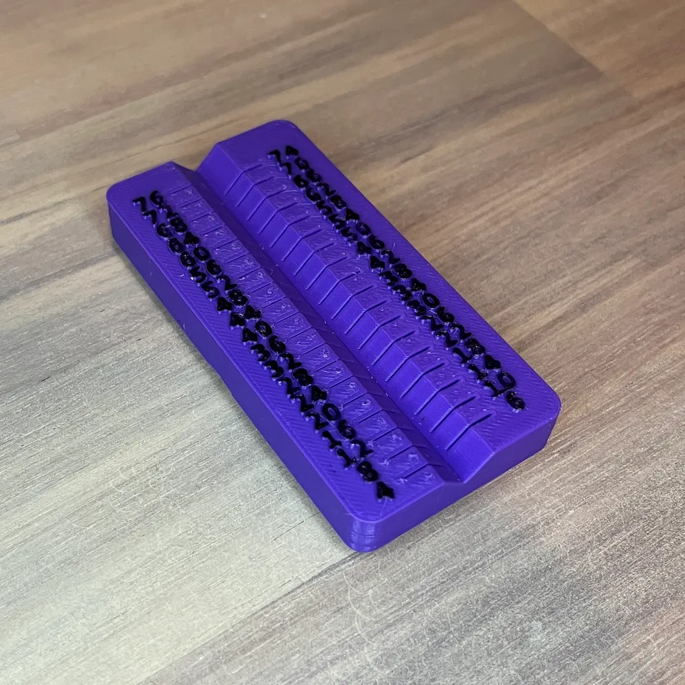 2x1 Gridfinity Metric Screw Sizer/Sorter by Landon Campbell | Download ...