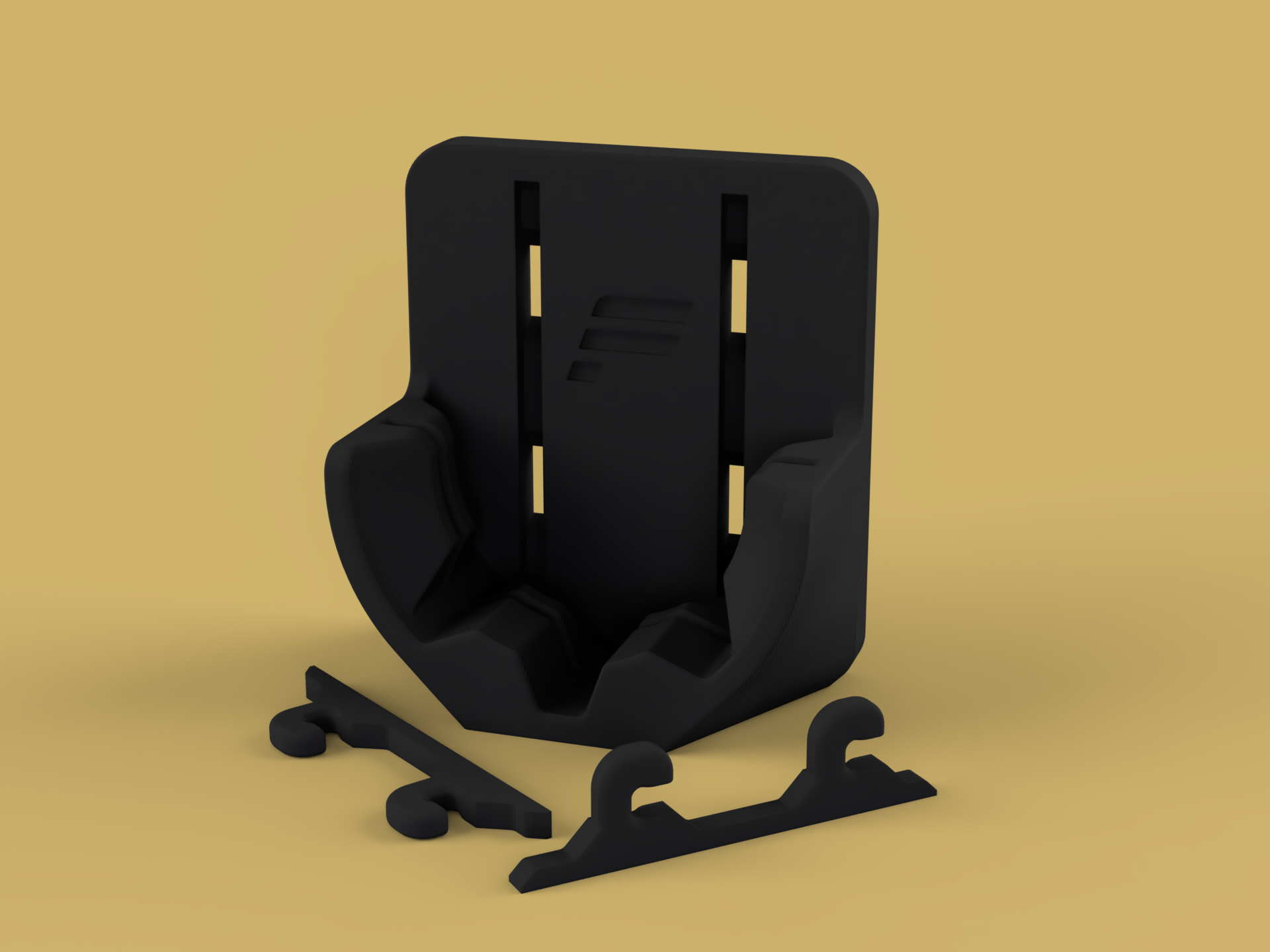 Fanatec wheel wall mount for QR1 quick release adapter por Hawk7 ...