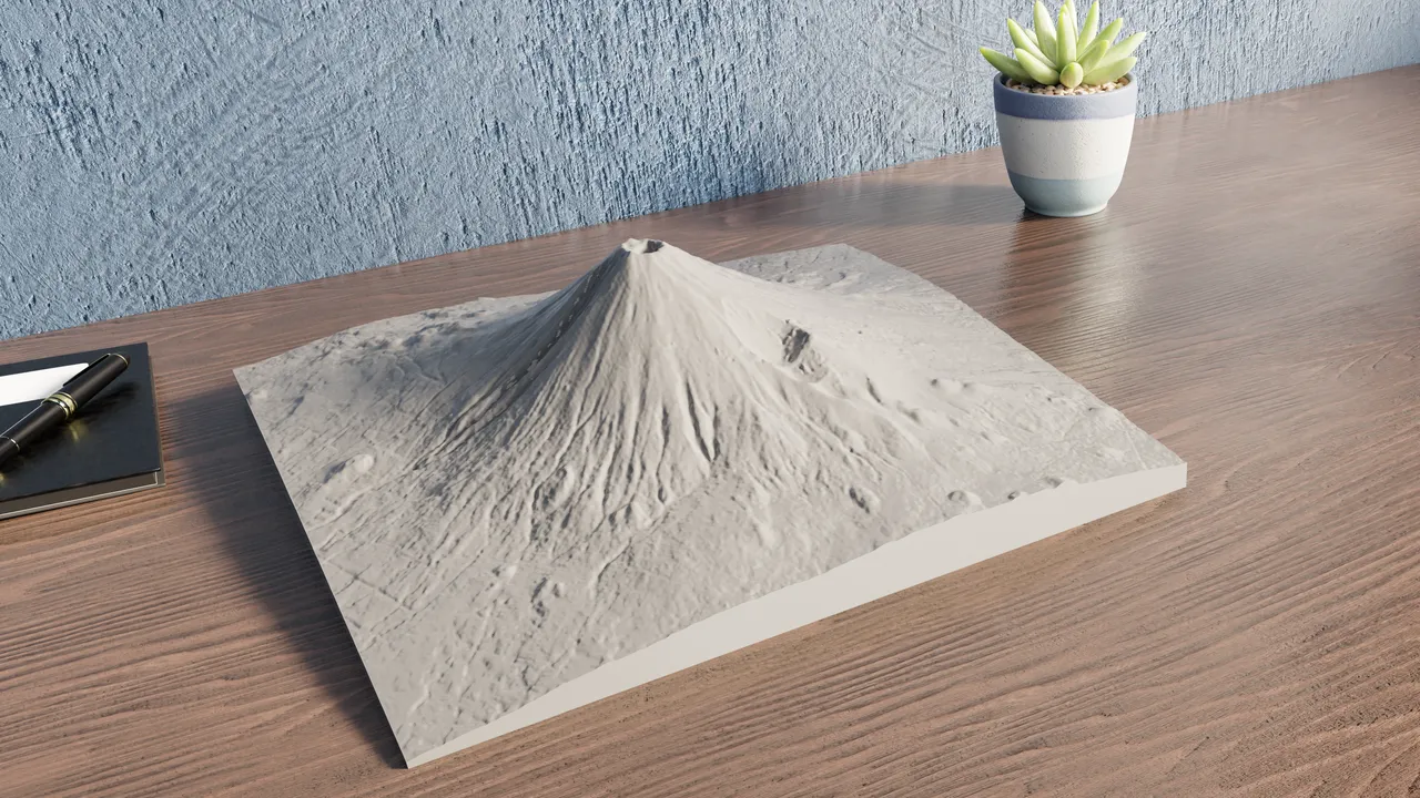 Mount Fuji Topography Model by skoro | Download free STL model ...