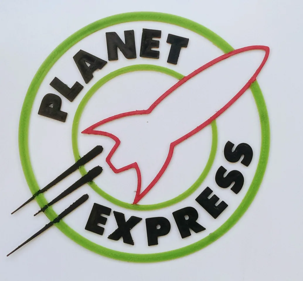PLANET EXPRESS LOGO WALL ART by Ogama Industries | Download free STL ...