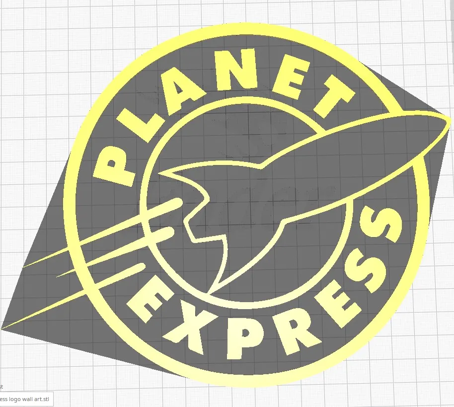 PLANET EXPRESS LOGO WALL ART by Ogama Industries | Download free STL ...