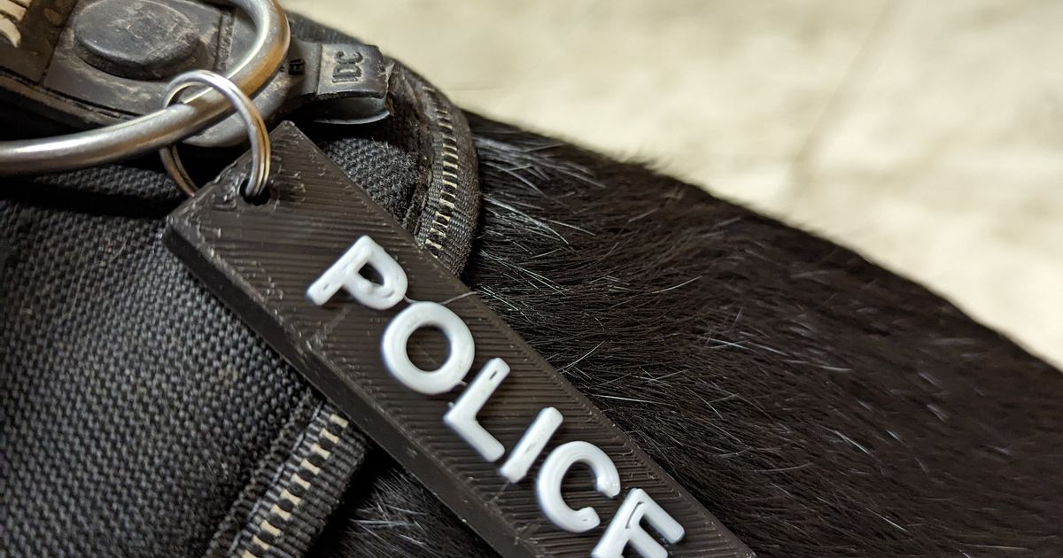 Police Decorative Dog Tag by Bobby VandenAvond | Download free STL ...