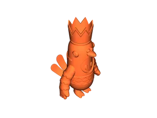 Fall Guys Pigeon With Crown by Middenforge | Download free STL model ...