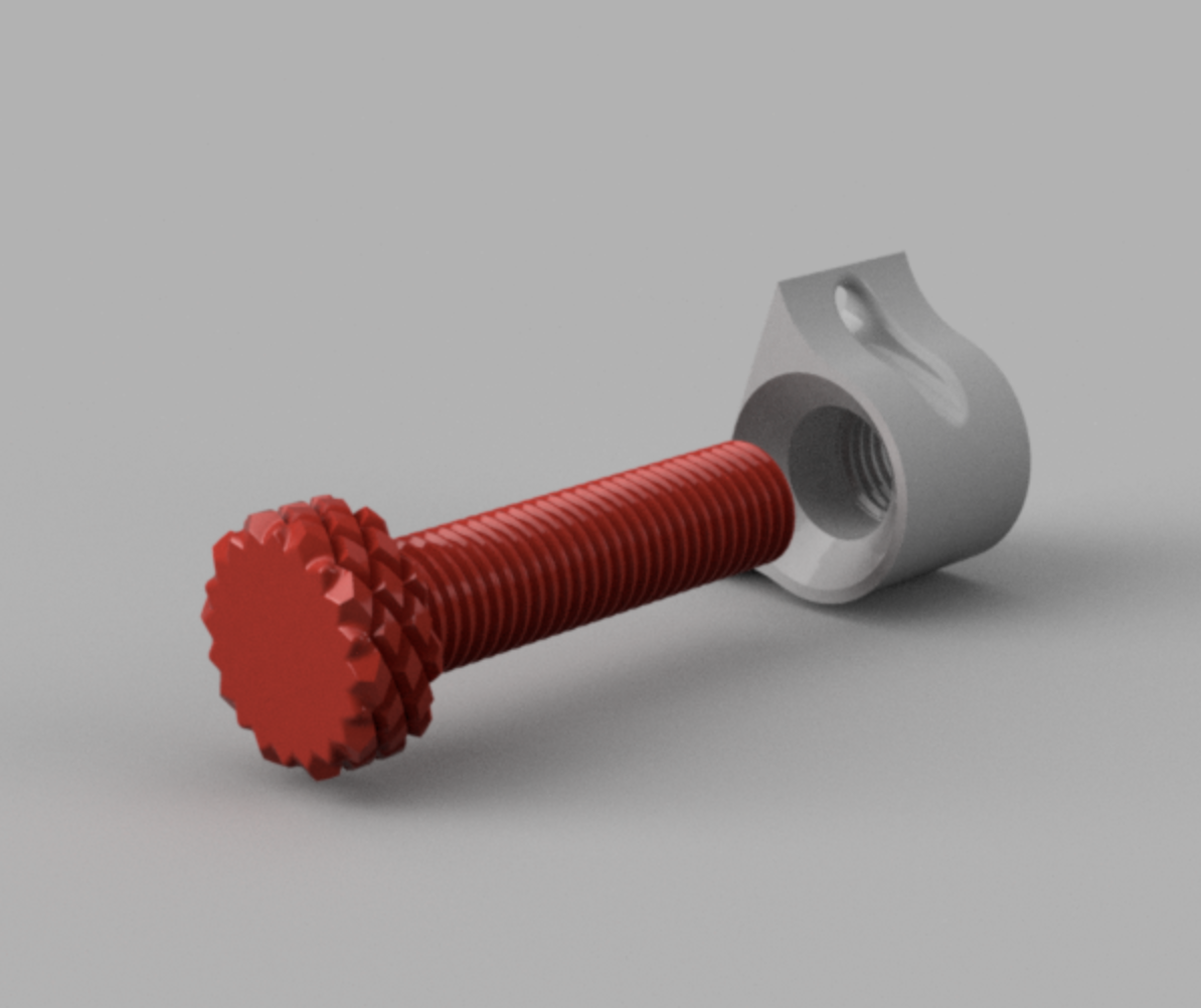 Screw and Threaded Mounting Block by Cupcake155 | Download free STL ...