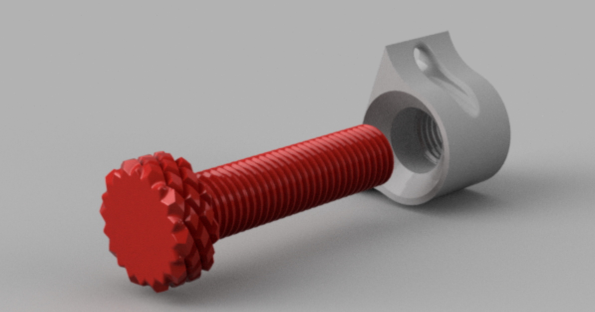 Screw and Threaded Mounting Block by Cupcake155 | Download free STL ...