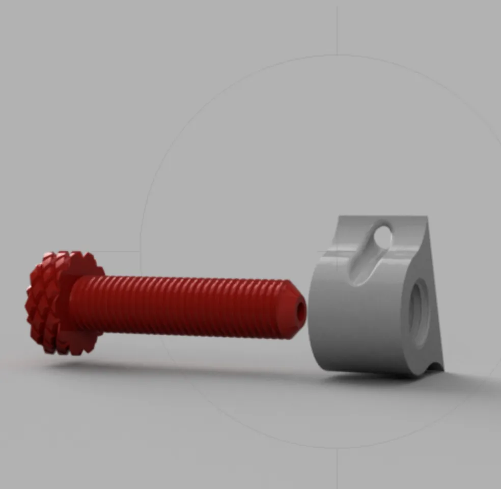 Screw and Threaded Mounting Block by Cupcake155 | Download free STL ...