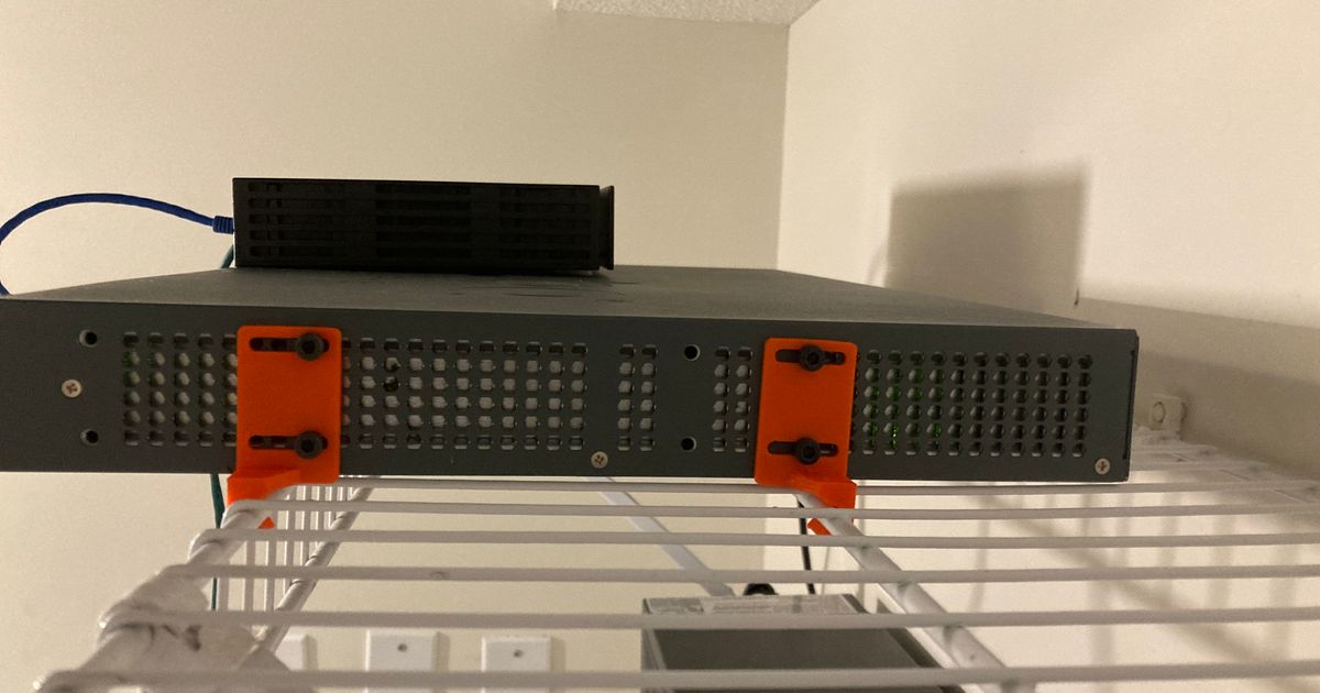 Wire Rack Mounting Clips for Aruba Switch by KTMan77 | Download free ...