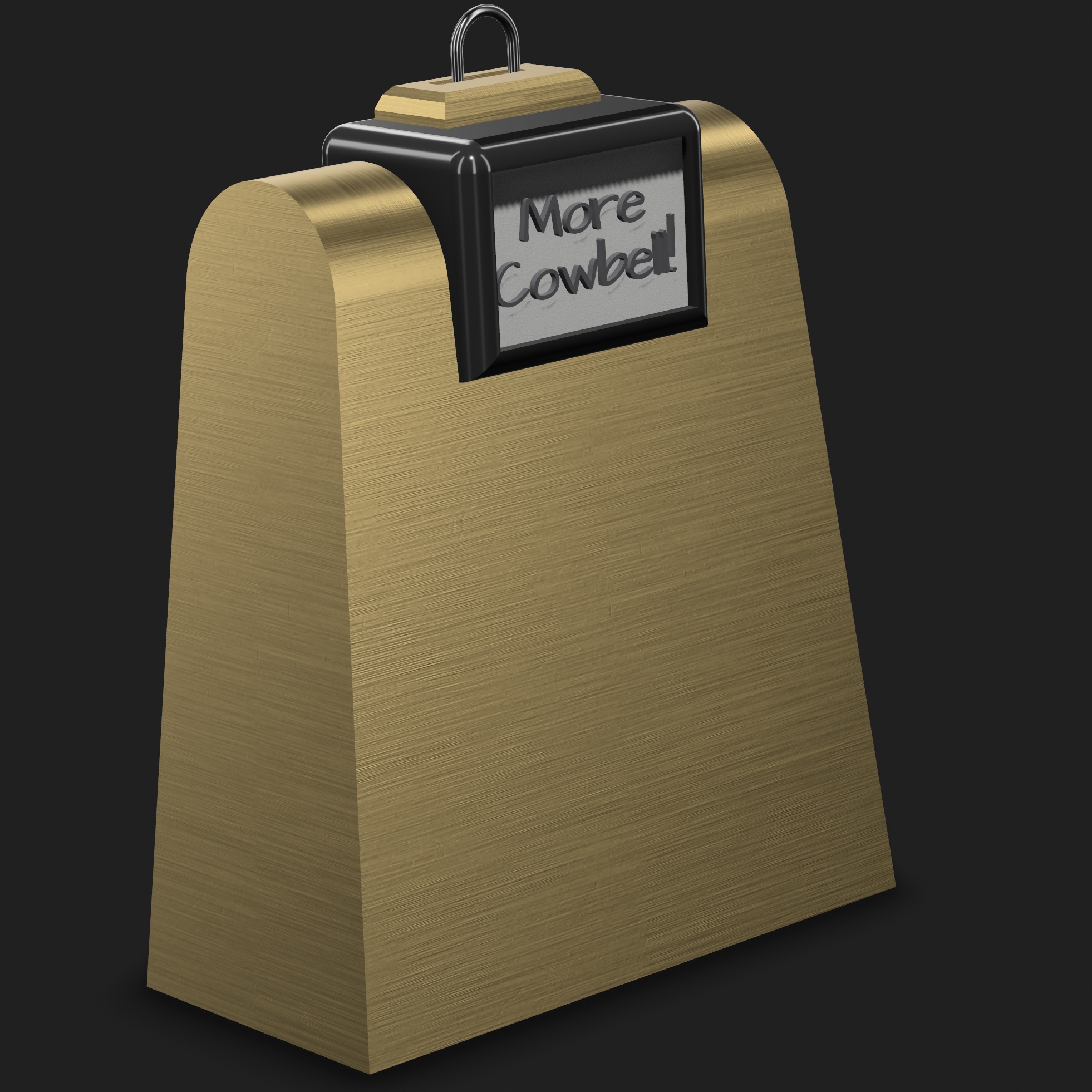 Dog (cow)Bell with Label by Michael | Download free STL model ...