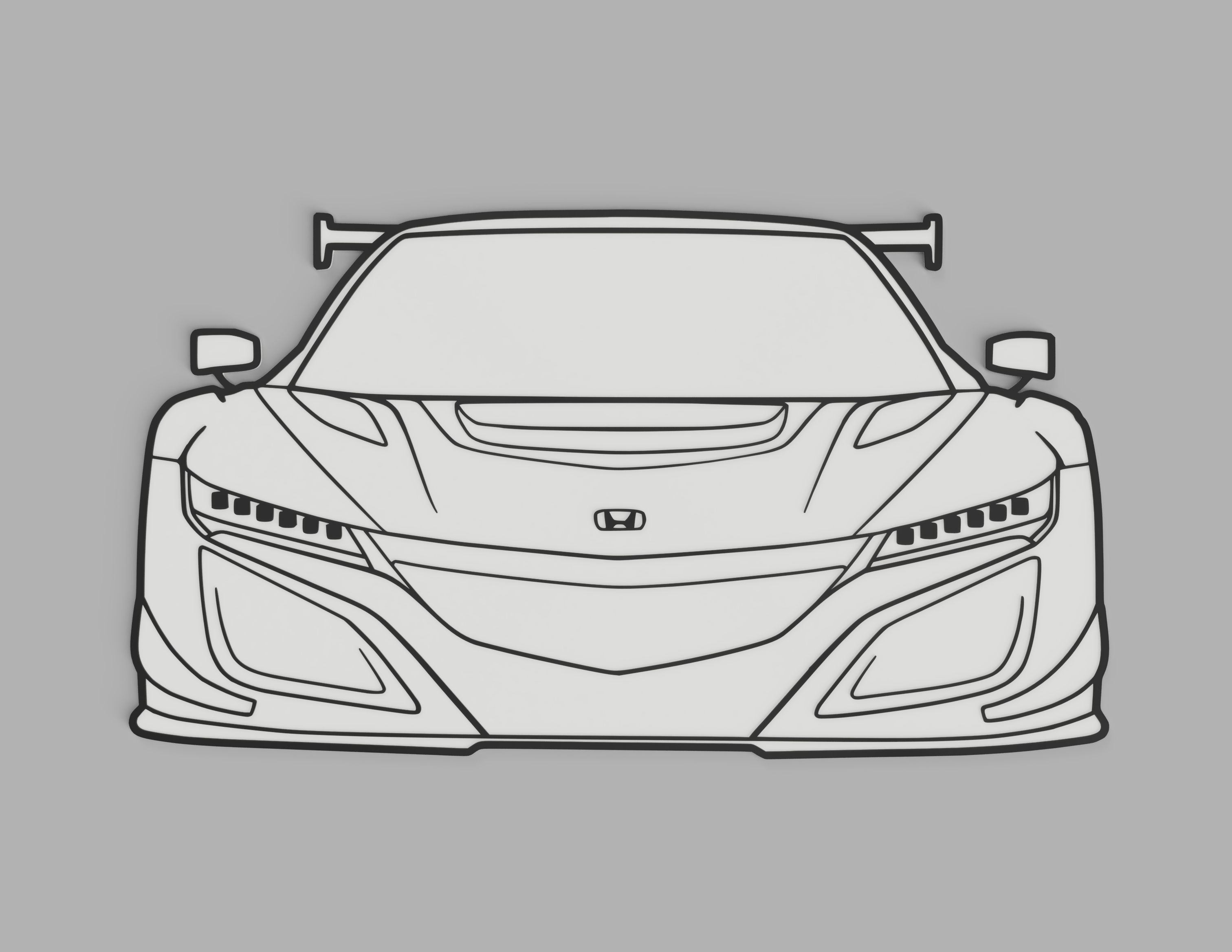 Honda NSX GT3 Evo - Wall Art by LW design | Download free STL model ...