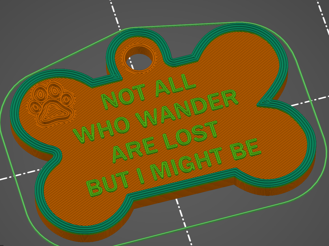The Wandering Dog Tag by squinn | Download free STL model | Printables.com