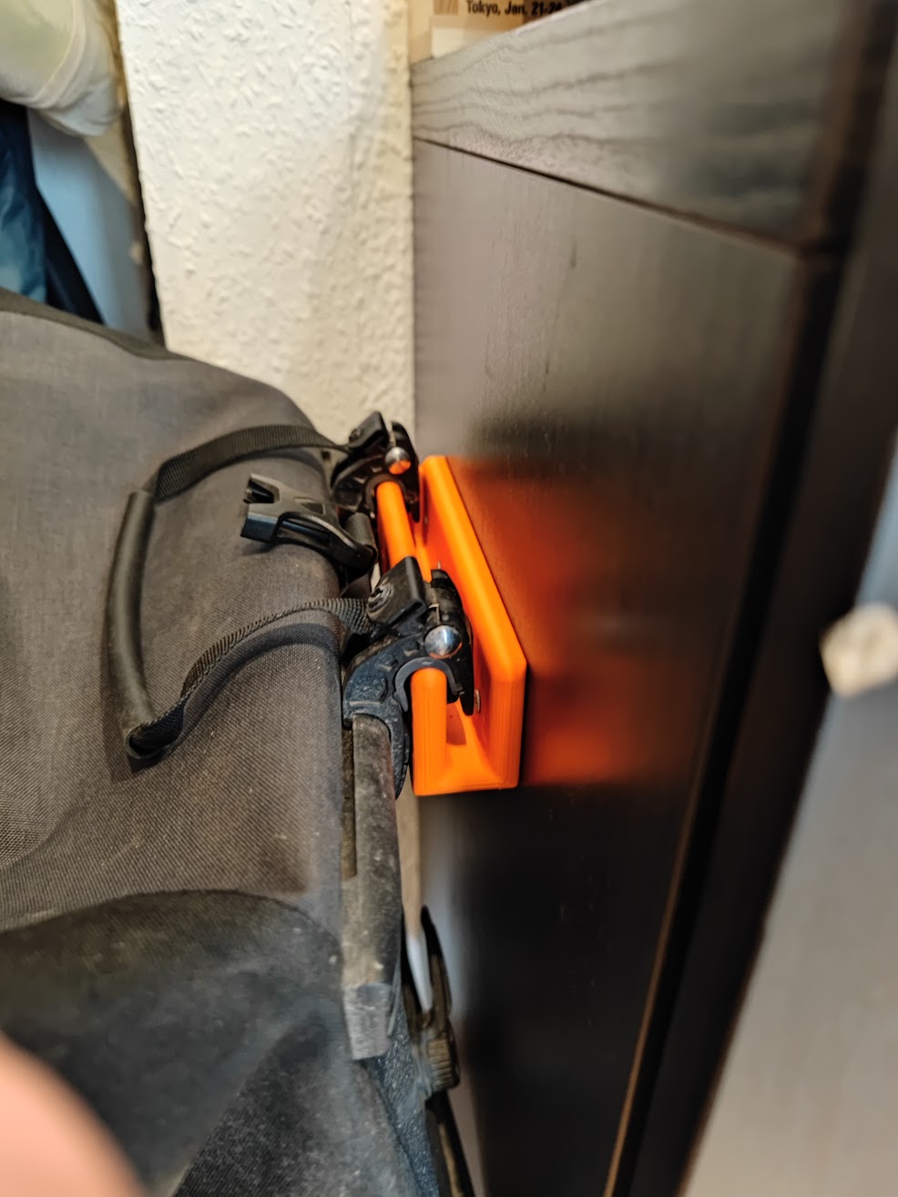 Ortlieb bike backpack wall mount with adjustable mount point distance ...