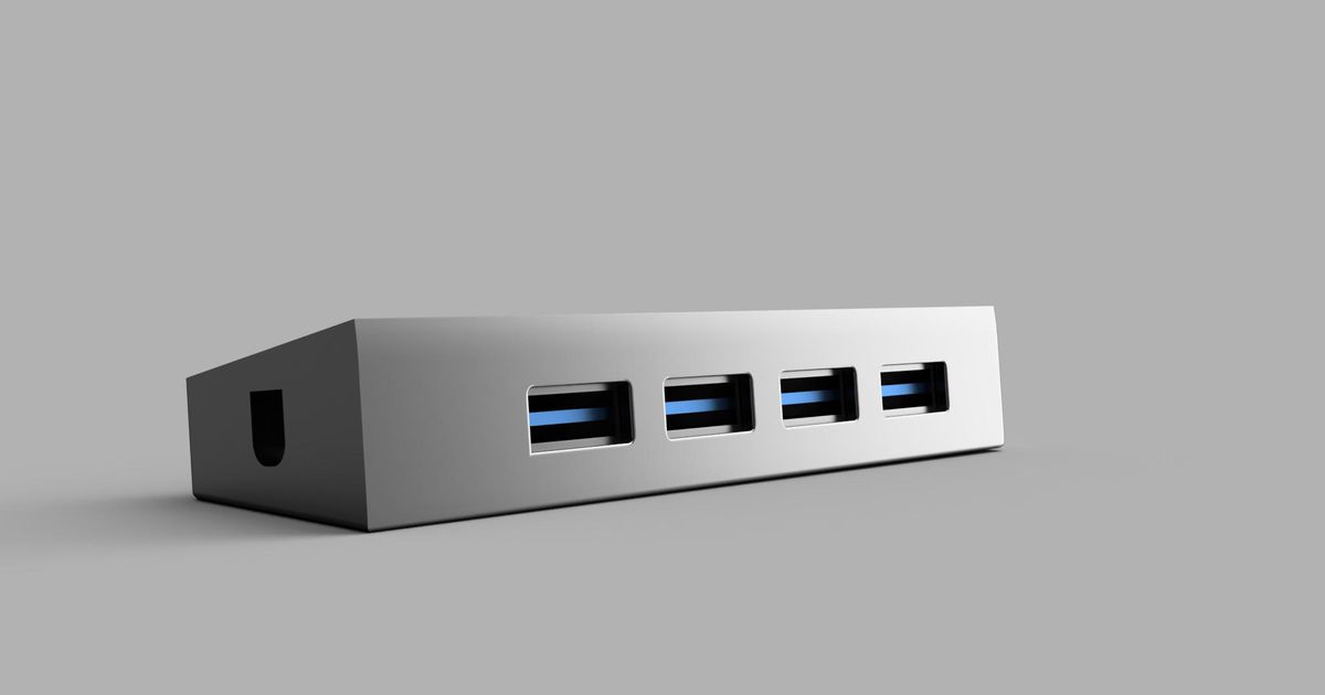 Under Desk Usb Hub Case by SuhaK. | Download free STL model ...