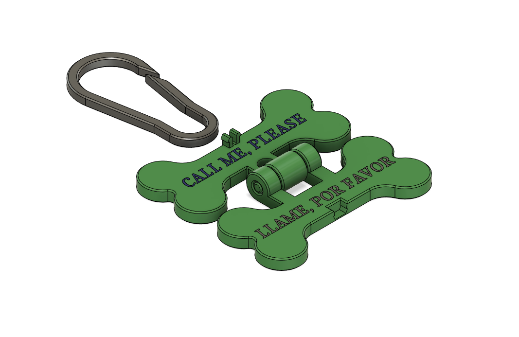 Foldable dog tag by Kudeiro | Download free STL model | Printables.com