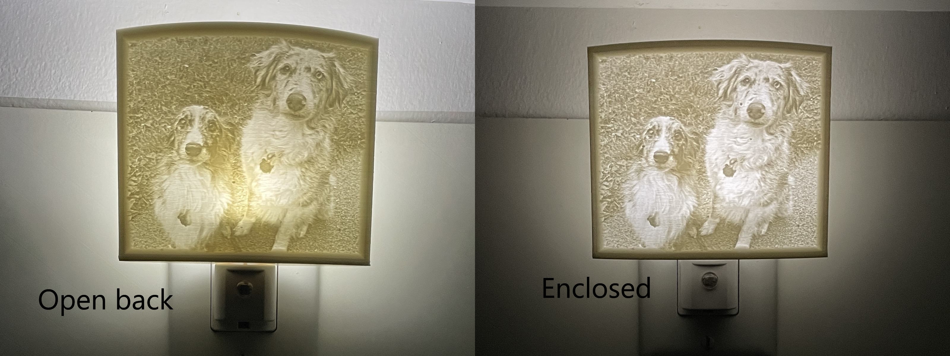 Backside Enclosure for Lithophane Nightlight by Hoyt | Download free ...