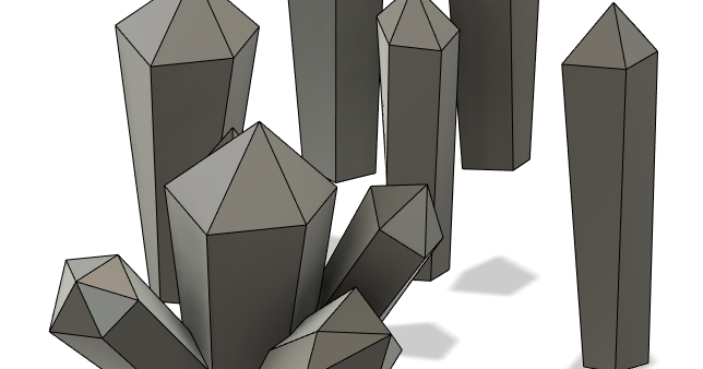 Crystals Gems for board games by Patthews | Download free STL model ...