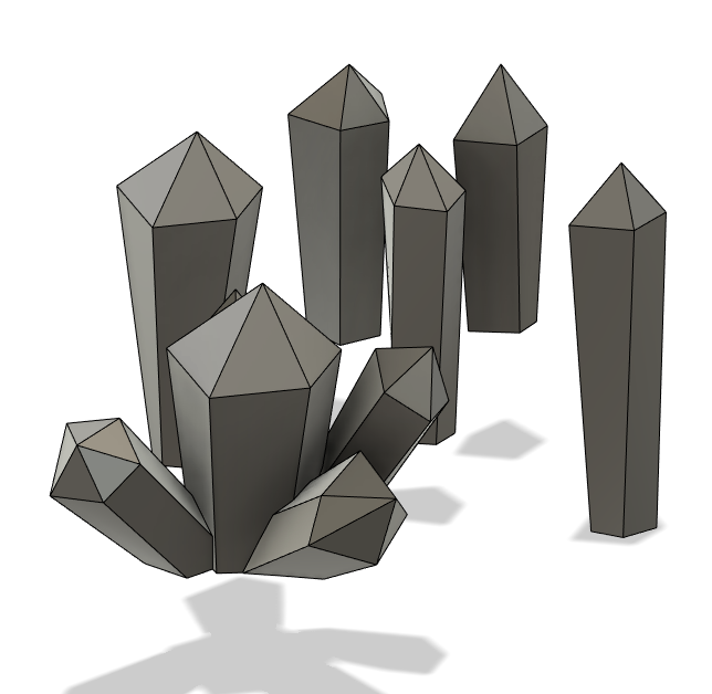 Crystals Gems for board games by Patthews | Download free STL model ...