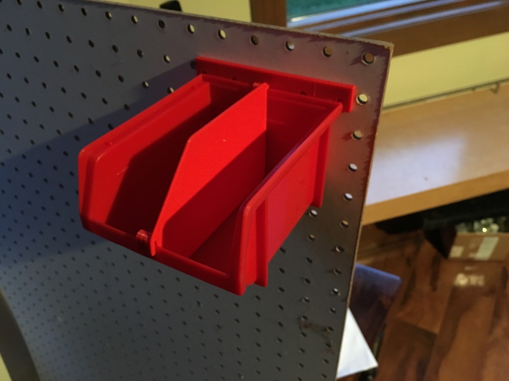 Pegboard Bin Accessories: Adapter and Divider by kozmickid | Download ...
