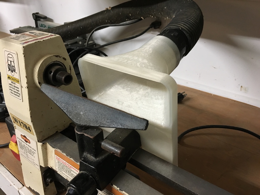 Vacuum dust hood for mini-lathe by kozmickid | Download free STL model ...