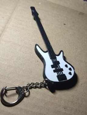 Electric guitar keychain by Doki | Download free STL model | Printables.com