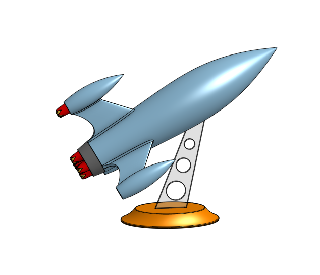 Retro-futuristic Rocket Ship - Two Variations by kaje | Download free ...