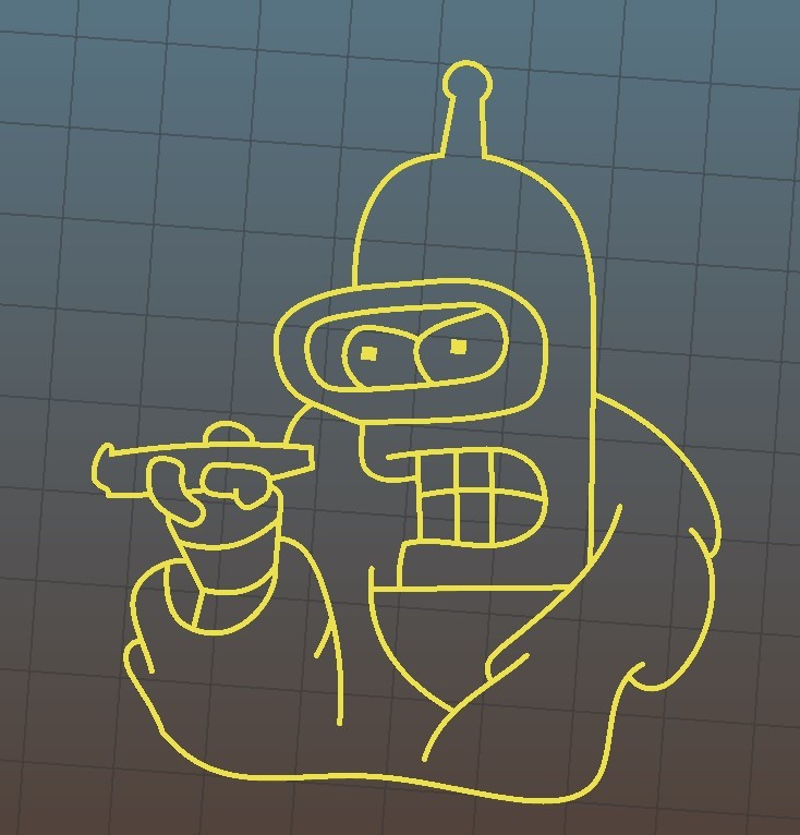 Bender Pimping - Futurama wall art by Ogama Industries | Download free STL model | Printables.com