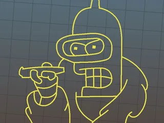 Bender Pimping - Futurama wall art by Ogama Industries | Download free ...