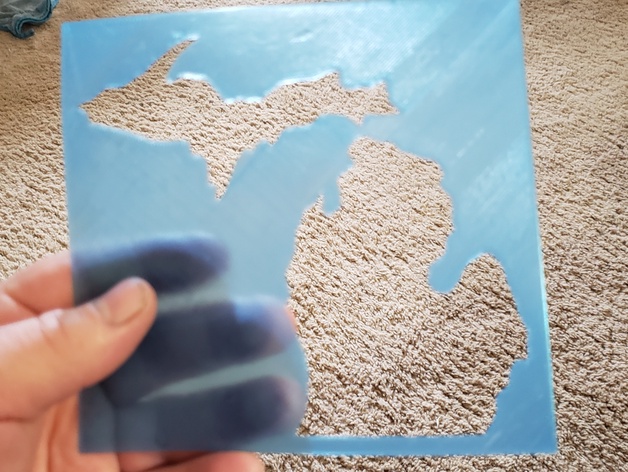 Stencil of the State of Michigan by Betsy Weber | Download free STL ...
