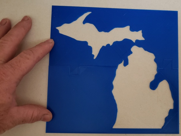 Stencil of the State of Michigan by Betsy Weber | Download free STL ...