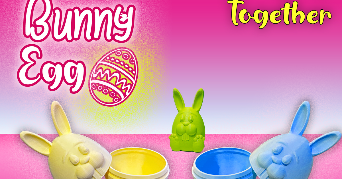 Easter Bunny Egg - SnapFit por K2_Kevin | Descargar modelo STL gratuito | Printables.com