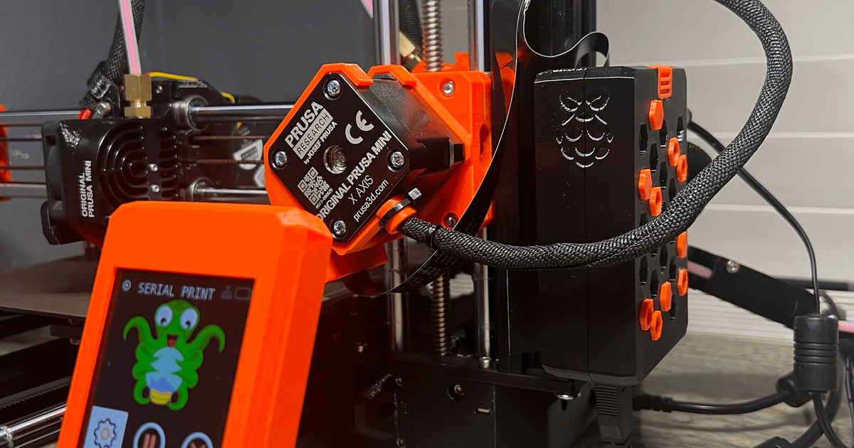 Prusa Mini Raspberry Pi 3 case and mount - remixed with slot for camera ...