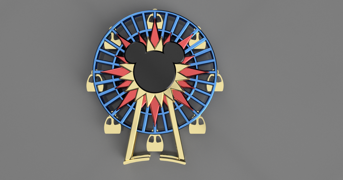Moving Disney Mickey Ferris Wheel Ears by LLambda | Download free STL ...