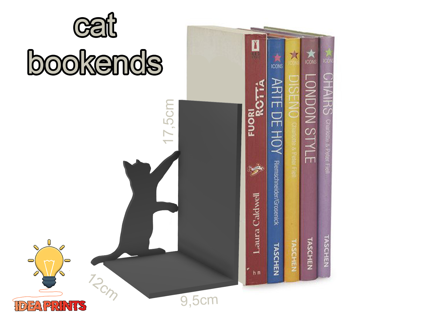 bookend cat by Idea Prints | Download free STL model | Printables.com