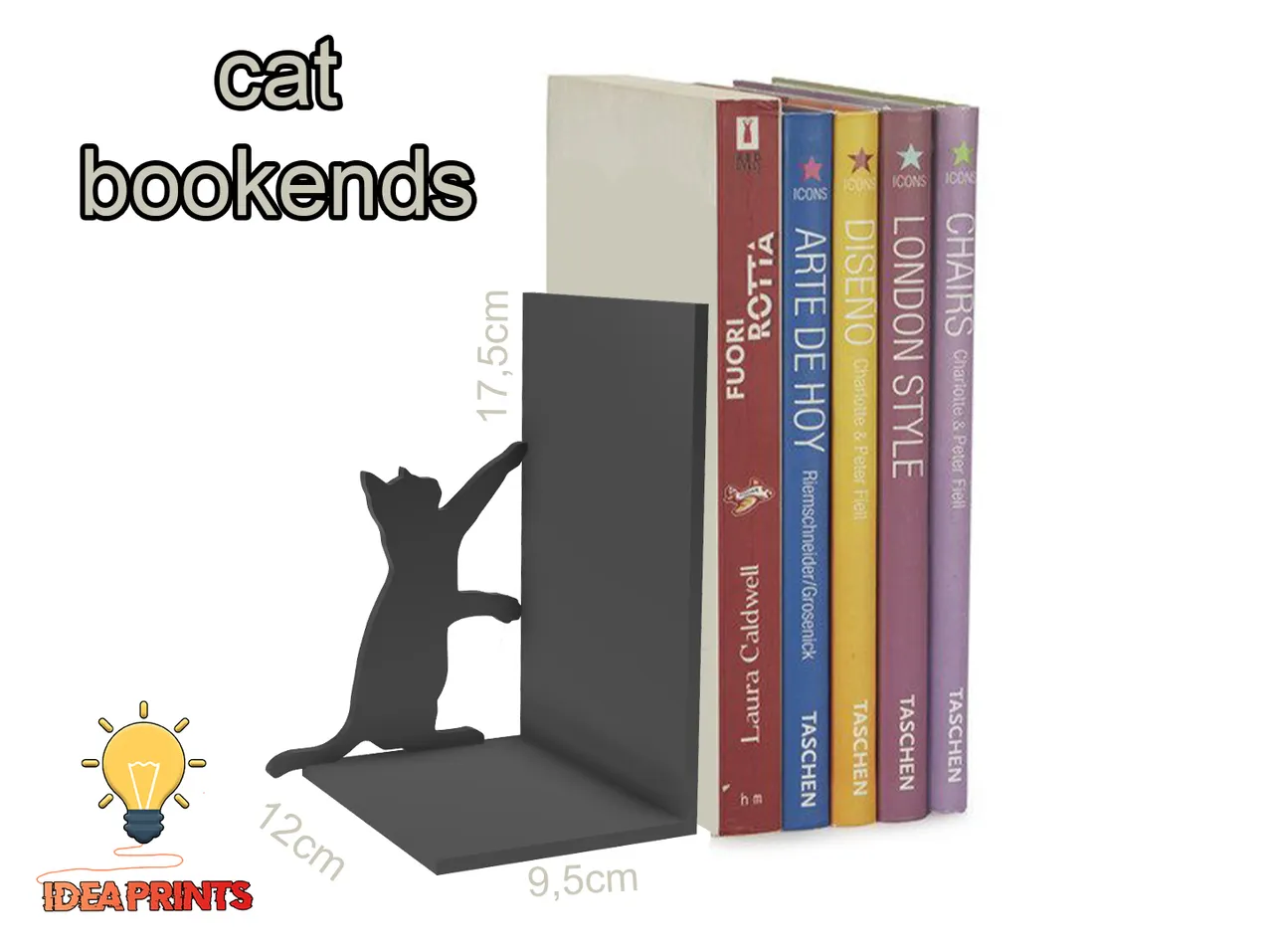 bookend cat by Idea Prints | Download free STL model | Printables.com