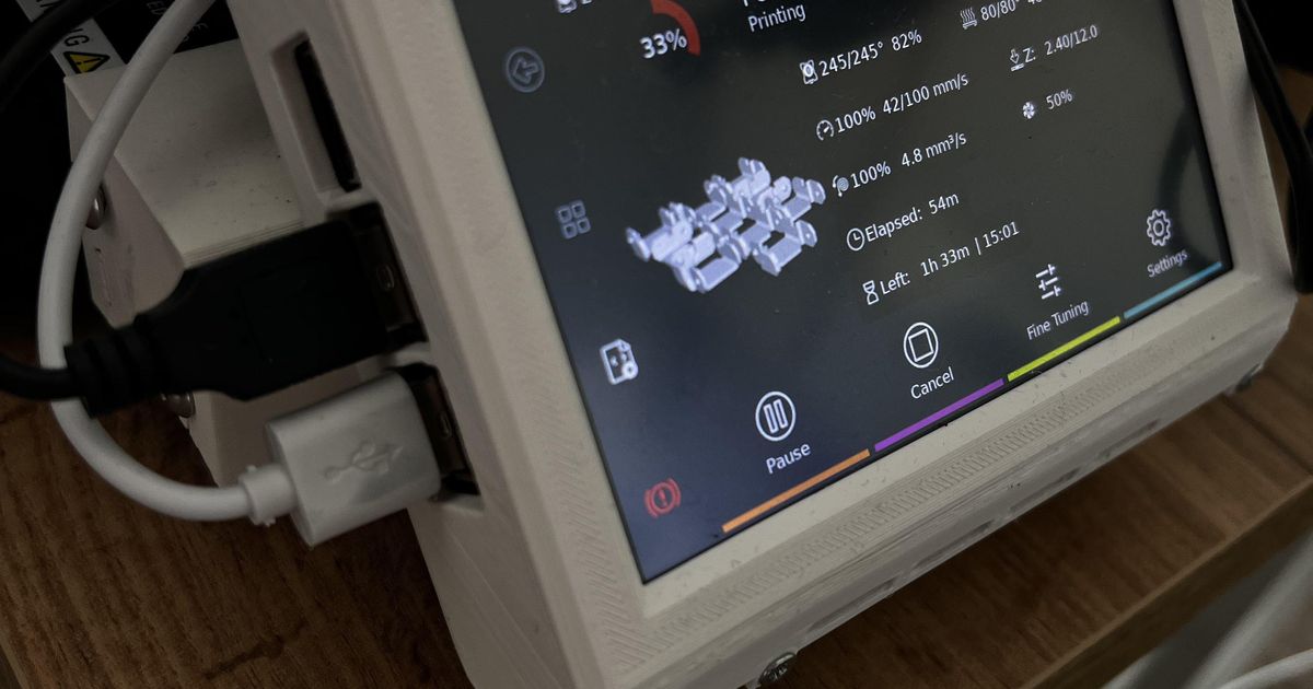 CR6 Raspberry Pi 3 5 Inch Display Klipper by Rares Ailincai | Download ...