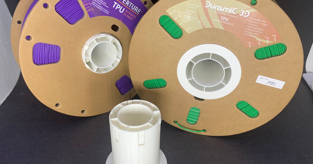 Spool Core to SNAP into Cardboard spools by AlwaysTinkering | Download ...