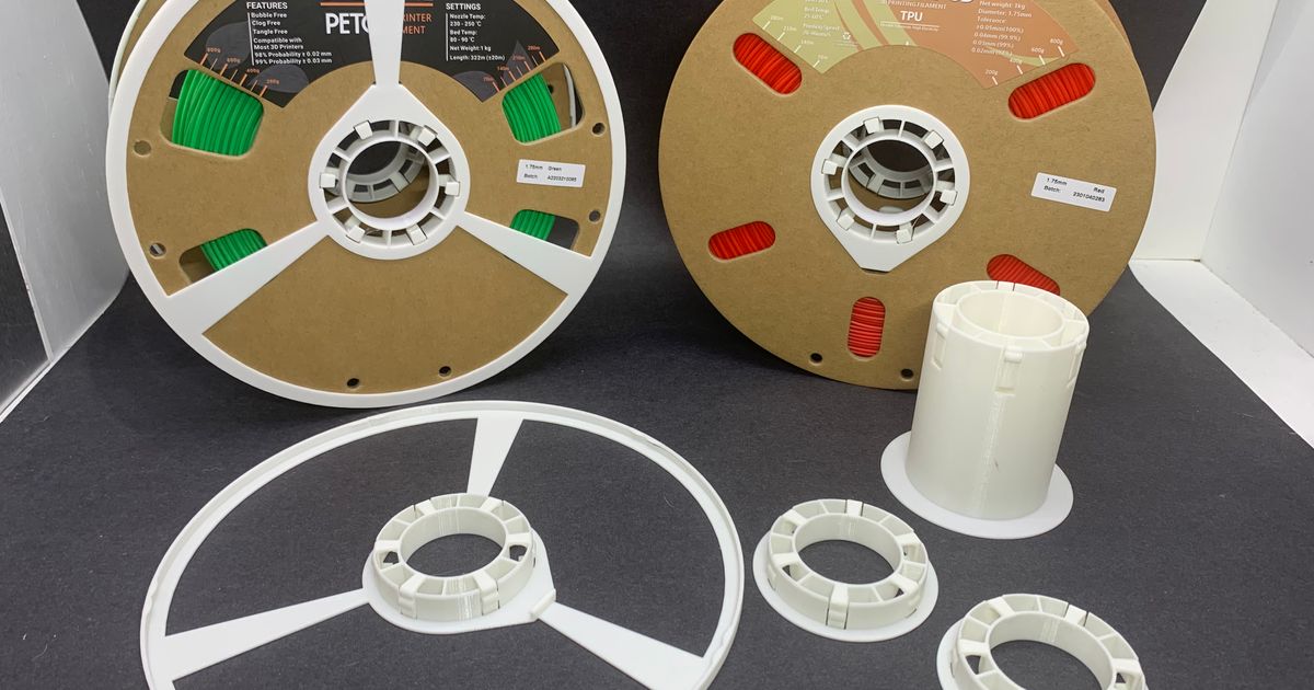 Spool Core to SNAP into Cardboard spools by AlwaysTinkering | Download ...