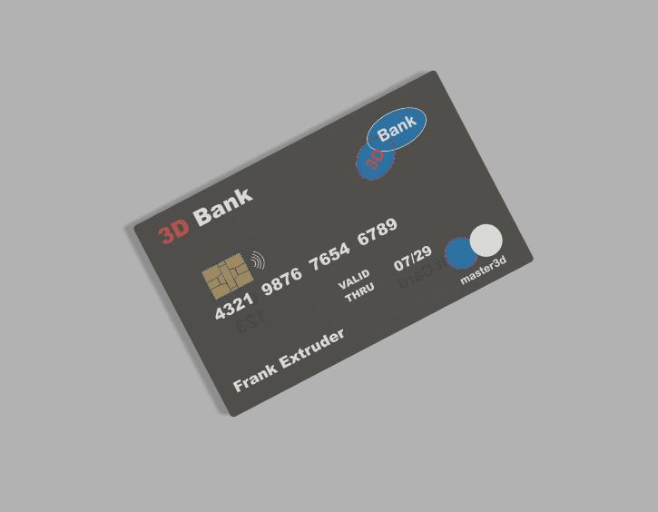 Credit Card (3D Card) by lollo99 | Download free STL model | Printables.com