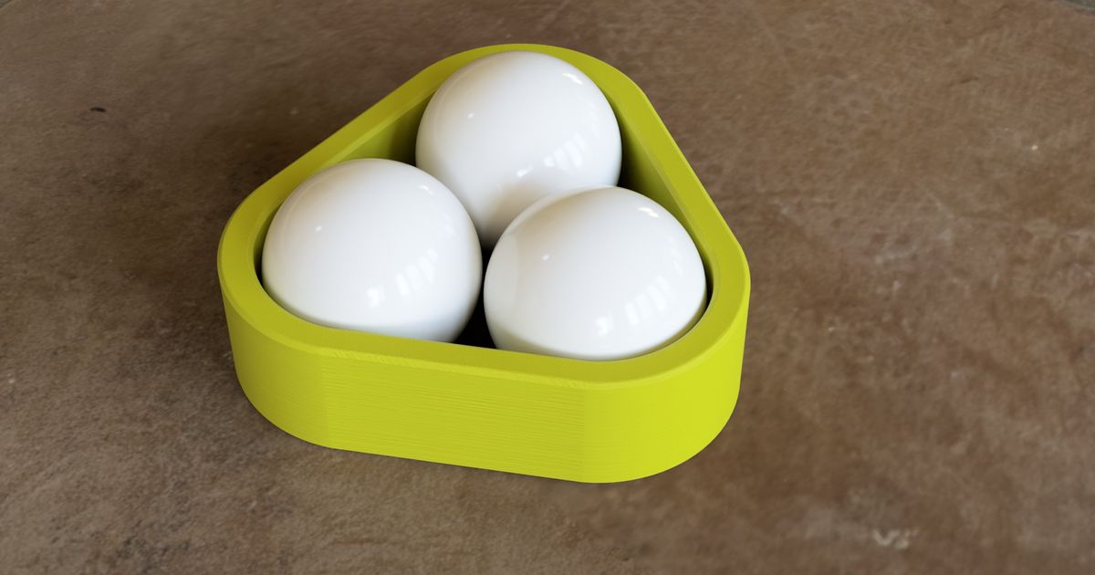 3-Ball Billiards Rack, 57mm by kap42 | Download free STL model ...