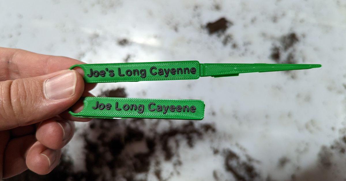 Garden Vegetable Name stakes and tie by Shinngo | Download free STL ...