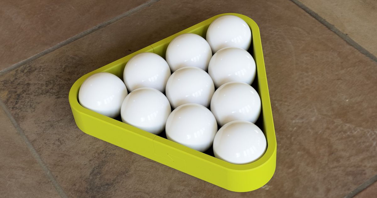 10-Ball Billiards Rack, 57mm by kap42 | Download free STL model ...