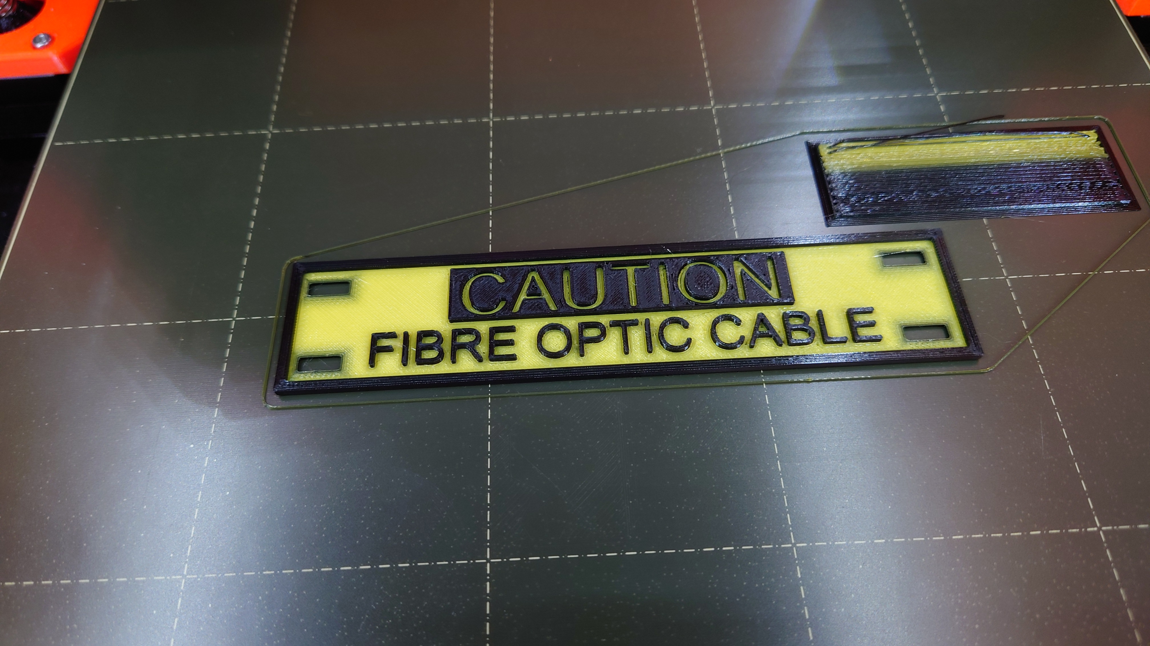 Simple Fibre Optic Cable Caution Sign by RiotOne | Download free STL ...