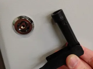 Electrical cabinet key keychain - triangle 10mm by Ravenwreck ...