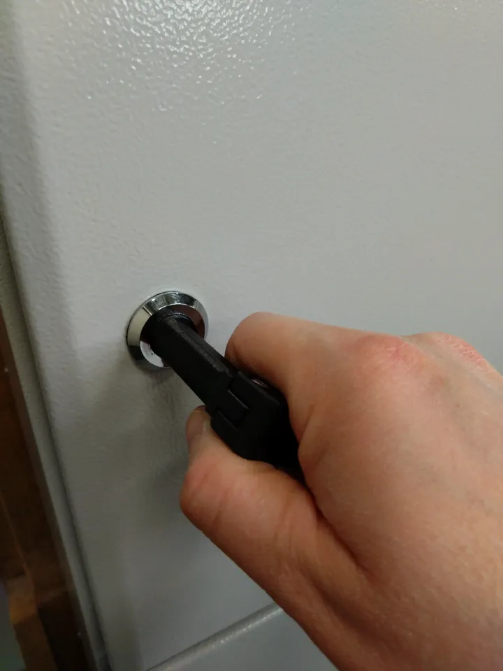 Electrical cabinet key keychain - triangle 10mm by Ravenwreck ...