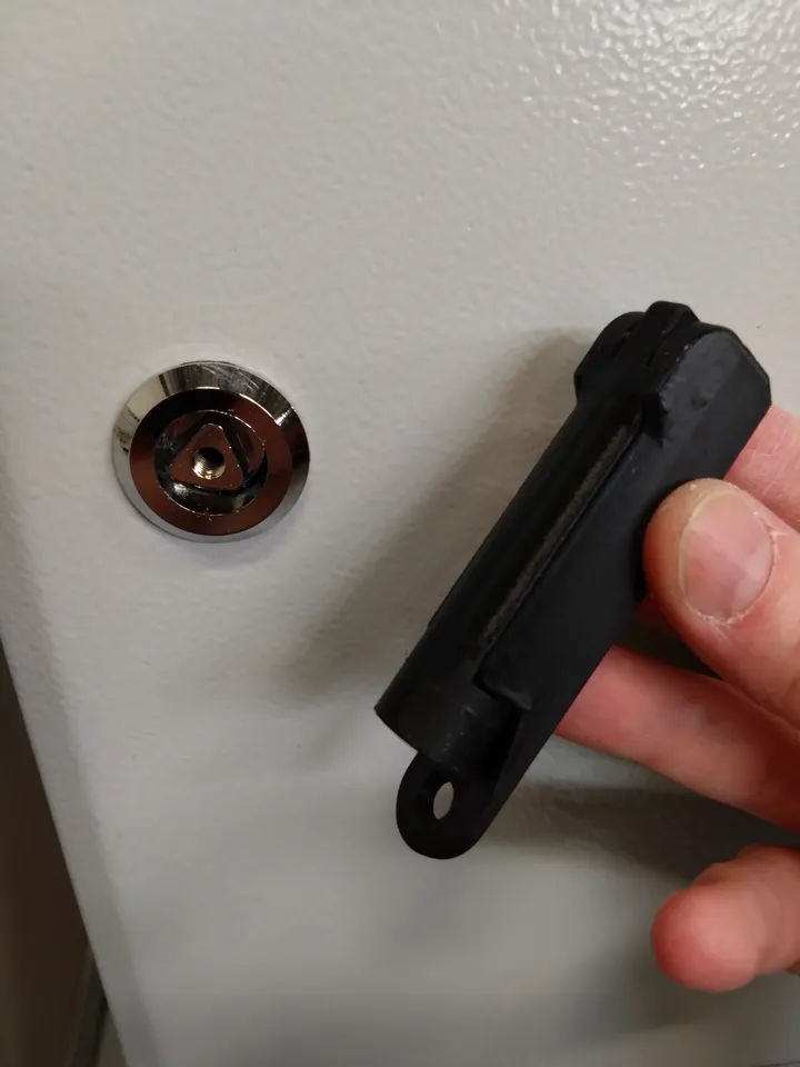 Electrical cabinet key keychain - triangle 10mm by Ravenwreck ...