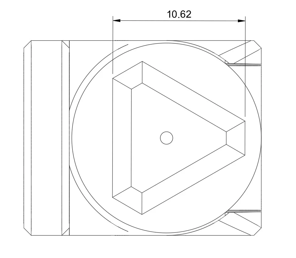 Electrical cabinet key keychain - triangle 10mm by Ravenwreck ...